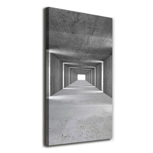 Ebern Designs Concrete Tunnel - Kunstdrucke auf Leinwand - Wrapped Canvas | Wayfair.de